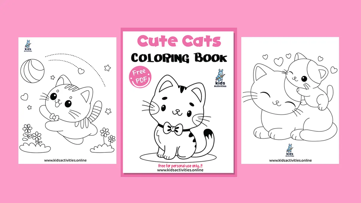 Free Printable Cute Cat Coloring Pages For Toddlers ⋆ Kids Activities