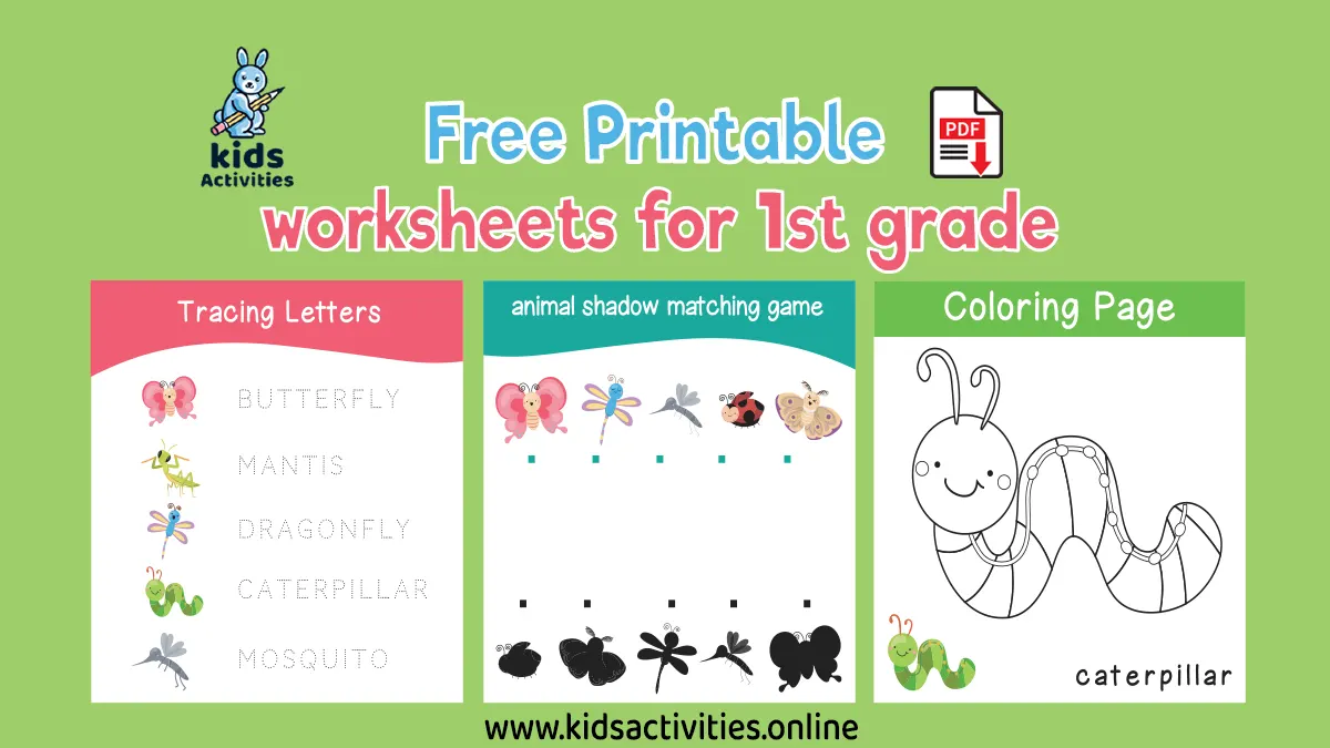 Free Printable Worksheets for First Graders ⋆ Kids Activities