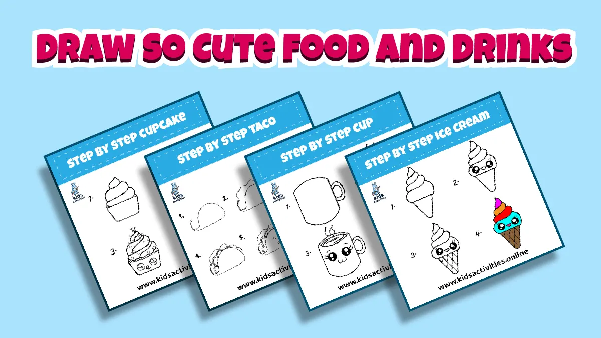 12 Best Draw So Cute Food and Drinks ⋆ Kids Activities