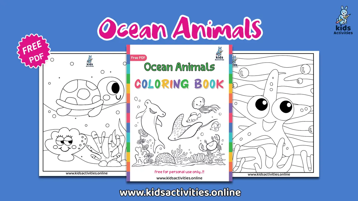Free Printable Ocean Animals Coloring Pages ⋆ Kids Activities