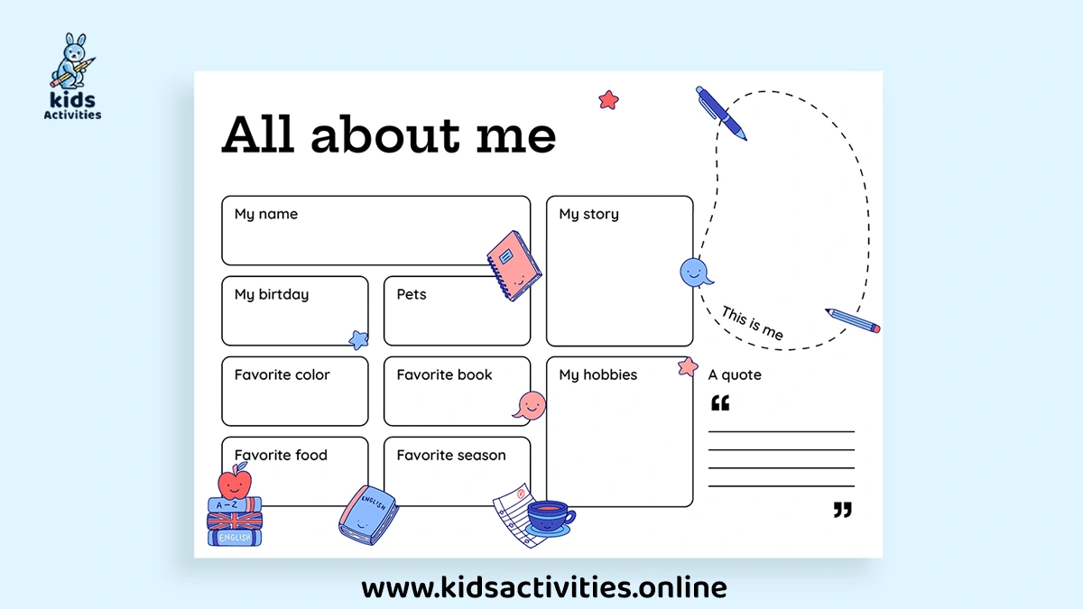 Free!- Printable All About Me Preschool Activities ⋆ Kids Activities