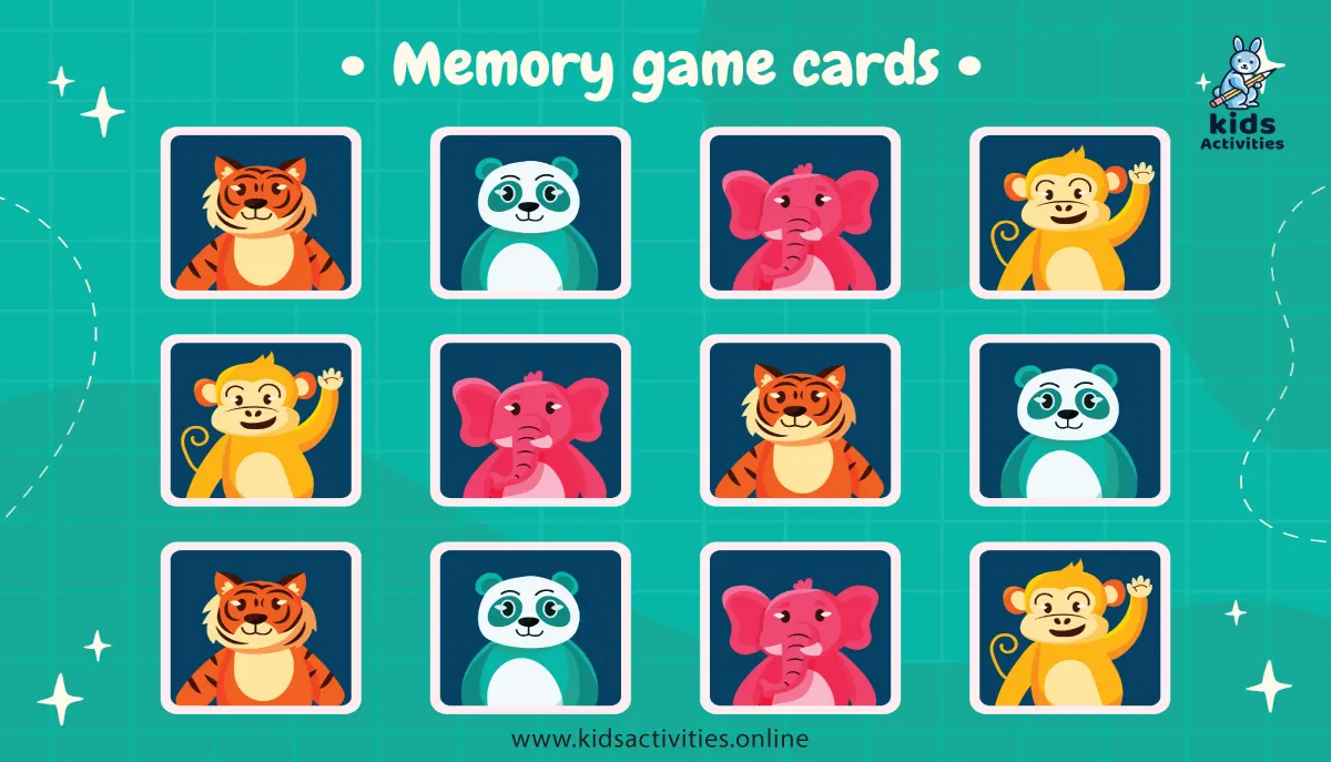 Free Printable Memory Games for Preschool ⋆ Kids Activities