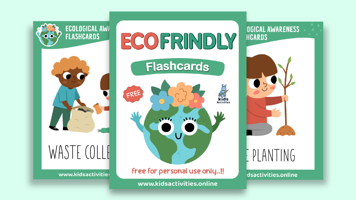FREE! - Printable Eco Friendly Flashcards, Eco Poster ⋆ Kids Activities