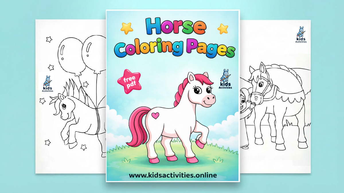 preschool horse coloring pages – Free Printables for Toddlers