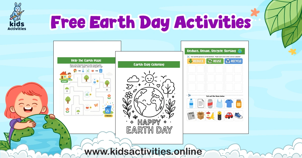 Free Earth Day Activities for Kids | Printable PDF