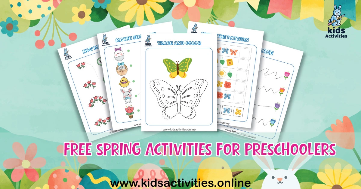 Cute Butterfly Coloring Pages for Kindergarten,Free Printable PDF